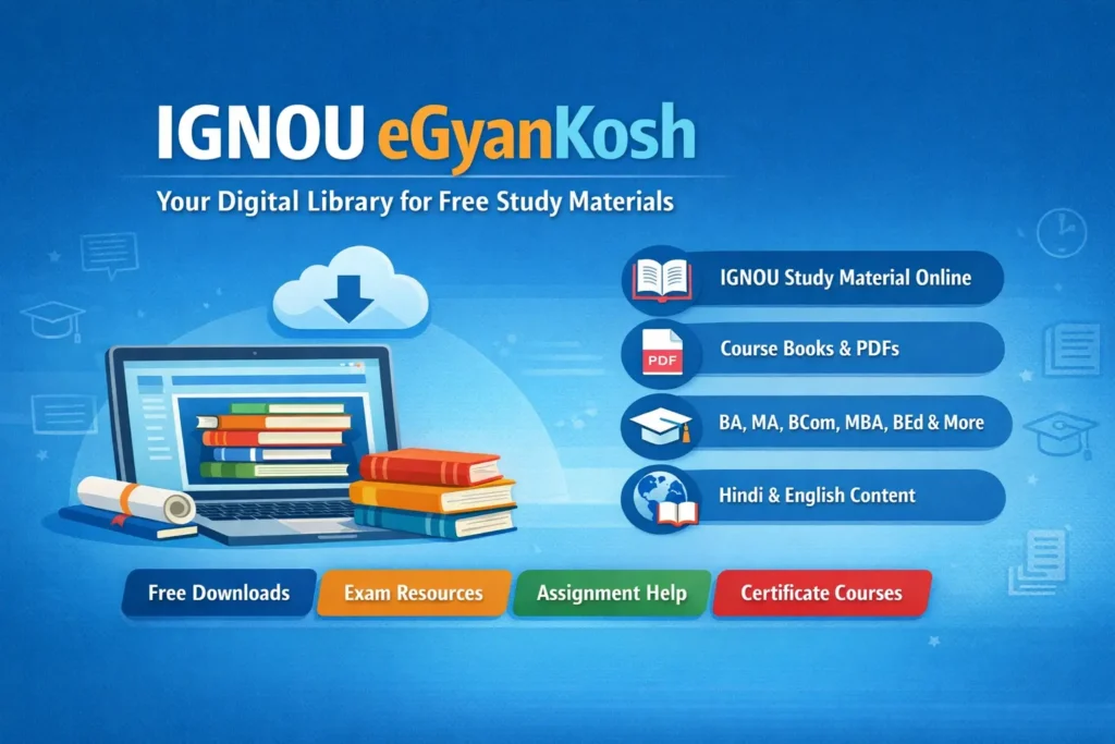 Ignou Egyankosh Digital Library For Free Study Materials